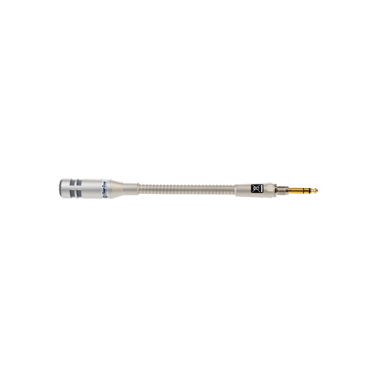 Clear-Com 9" plug-in gooseneck microphone, silver; for Party-Line, i-s ...