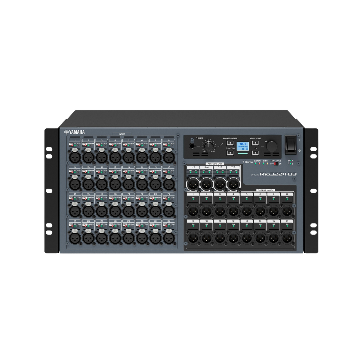Yamaha DANTE rack-mountable I/O, 32 mic/line inputs - remote head amps ...