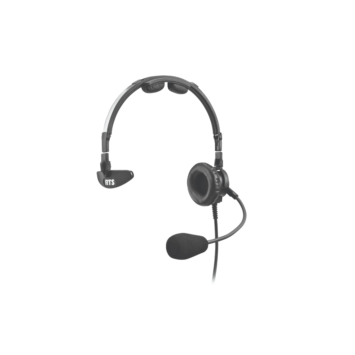RTS lightweight single muff headset with dynamic mic (4-pin male XLR ...